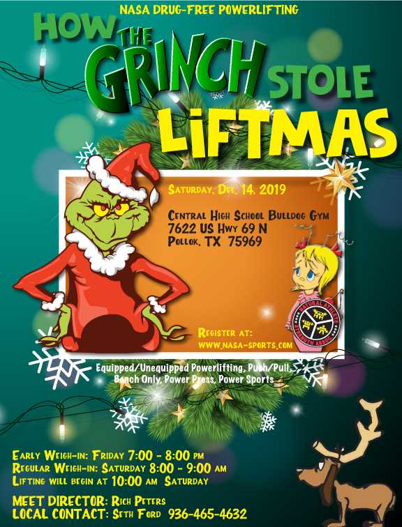 2019 How The Grinch Stole Liftmas – NASA Powerlifting